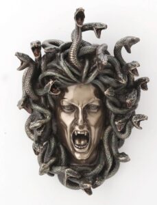 veronese design 7 1/4 inch greek head of medusa wall plaque cold cast resin antique bronze finish wall sculpture home decor