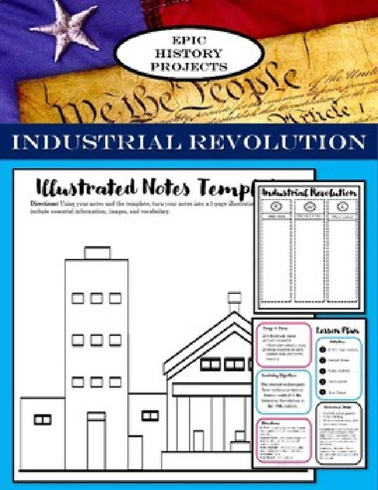 U.S. History: Industrial Revolution - Mini Lesson & Illustrated Notes Activity