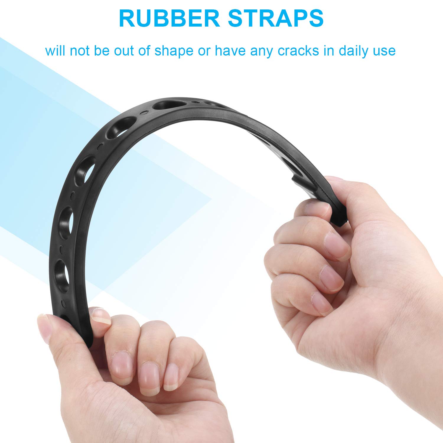 6 Pieces Bike Rack Rubber Strap Bike Rack Cradle Replacement Strap Cycling Rubber Wheel Strap for Bike Rack (Black)