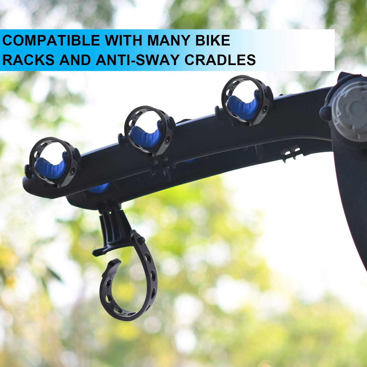 6 Pieces Bike Rack Rubber Strap Bike Rack Cradle Replacement Strap Cycling Rubber Wheel Strap for Bike Rack (Black)