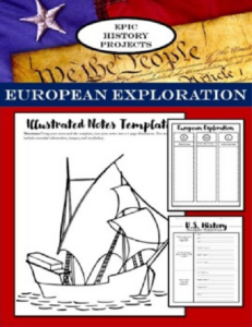 u.s. history: european exploration - mini lesson & illustrated notes activity