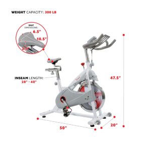 Sunny Health & Fitness Magnetic Belt Drive Premium Indoor Cycling Bike - SF-B1876