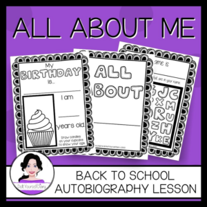 all about me back to school autobiography packet