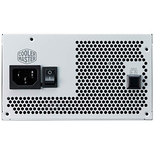 Cooler Master V750 Gold White Edition V2 Full Modular,750W, 80+ Gold Efficiency, Semi-fanless Operation, 16AWG PCIe high-Efficiency Cables, 10 Year Warranty