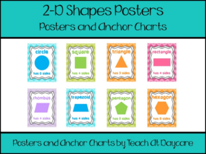 printable 2-d shapes posters