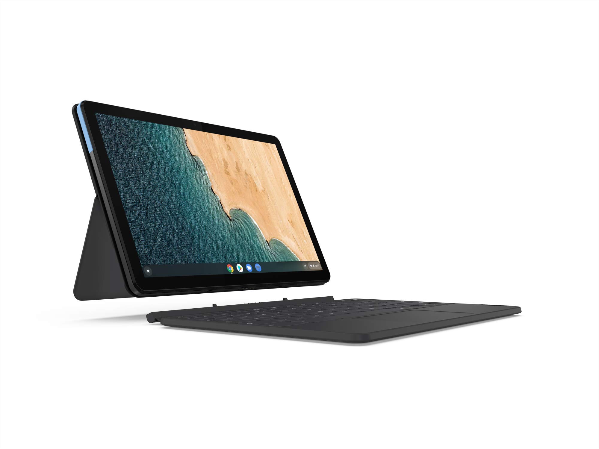 Lenovo IdeaPad Duet 10.1 inches FHD (1920 x 1200) Touchscreen 2-in-1 Chromebook, MediaTek Helio P60T, 4GB RAM, 64GB eMMC, Chrome OS, Ice Blue + Iron Grey (Renewed)