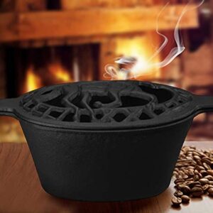 FireBeauty Woodstove Steamer Stove Humidifier Cast Iron Lattice Top Rust Resistant 2.3 Quart Capacity (horse)