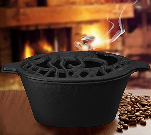 FireBeauty Woodstove Steamer Stove Humidifier Cast Iron Lattice Top Rust Resistant 2.3 Quart Capacity (horse)