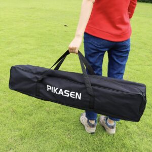 PIKASEN Portable Pickleball Net System - Regulation Size Pickle Ball Net - Set Includes Steady Metal Frame and Strong PE Net in Carry Bag, Designed for All Weather and Outdoor and Indoor