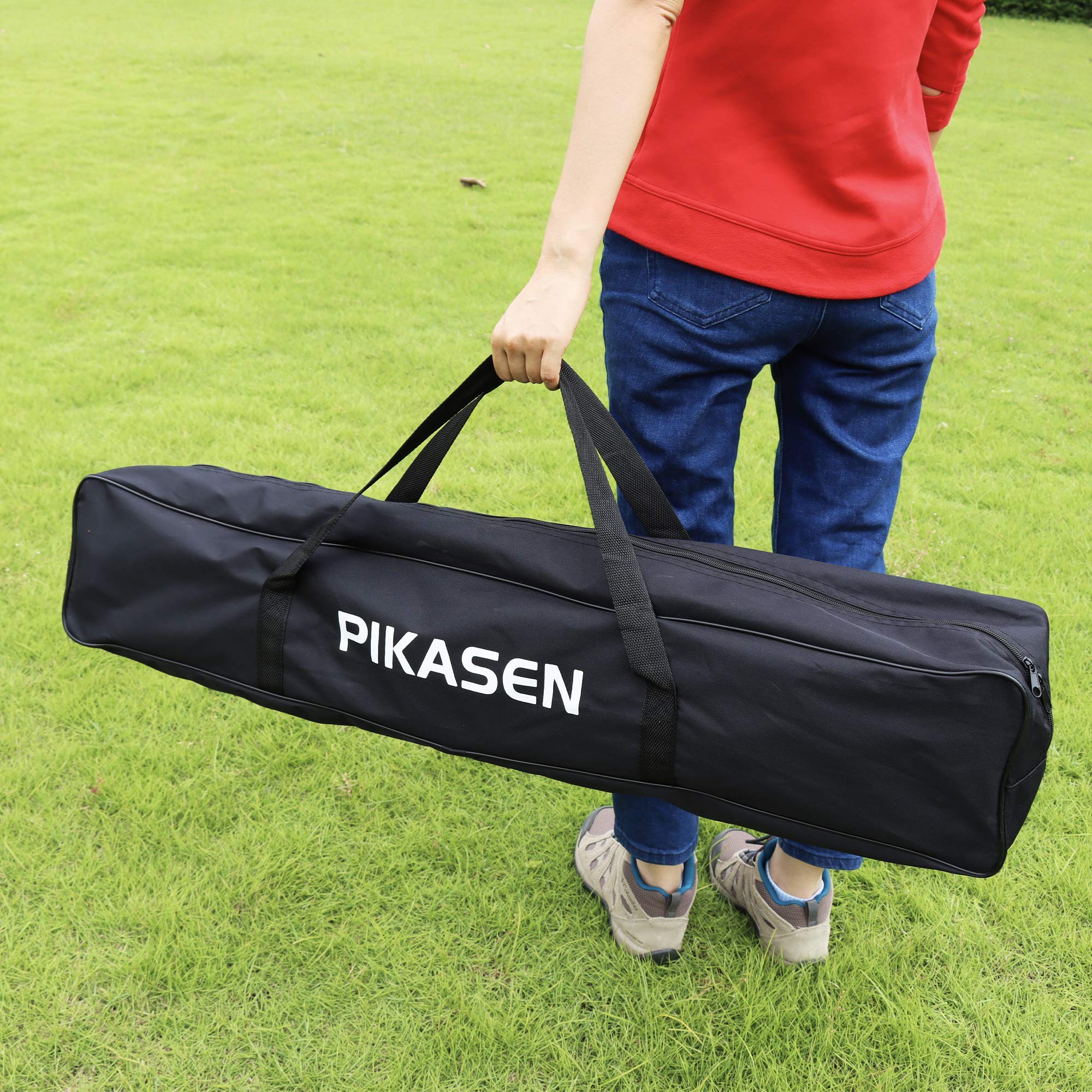 PIKASEN Portable Pickleball Net System - Regulation Size Pickle Ball Net - Set Includes Steady Metal Frame and Strong PE Net in Carry Bag, Designed for All Weather and Outdoor and Indoor