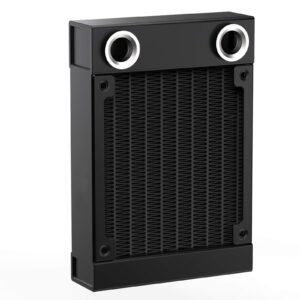 clyxgs water cooling radiator, 12 pipe g1/4 thread heat row radiator 8 pipe aluminum heat exchanger radiator for pc cpu computer water cool system 80mm black