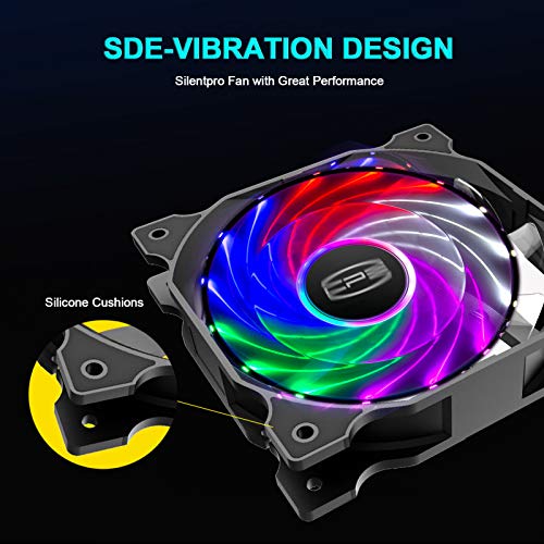 CP3 120mm Computer Fan 3-Pin Fixed Color Low Noise led case Fan High Performance PC Case Fan with Hydraulic Bearing for Gaming PC Case (3 Pack)