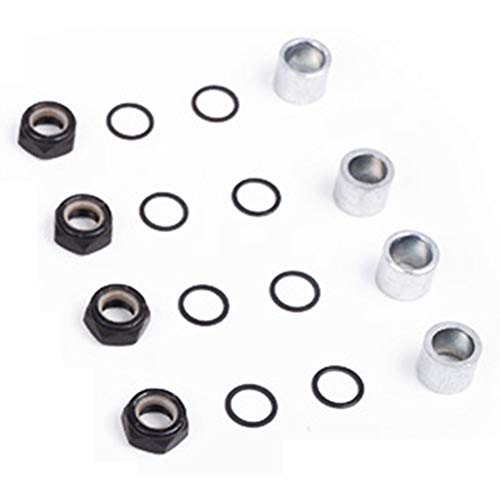 Metal Spacer Washer, Hardware Set Repair Nuts Kit for Skateboard Bearing Spacers and Truck Washers Speed Rings Longboard Accessories Parts