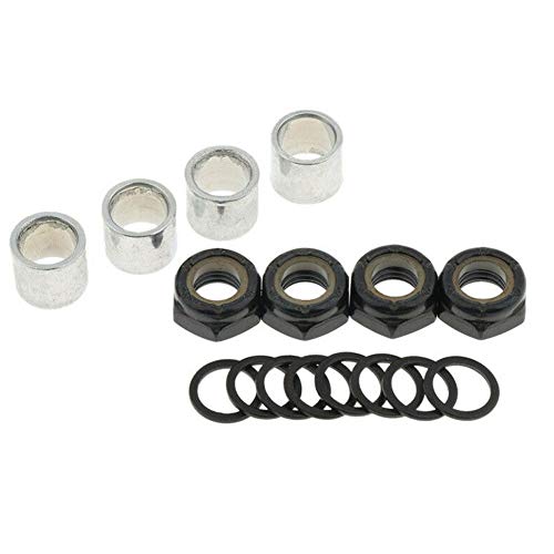 Metal Spacer Washer, Hardware Set Repair Nuts Kit for Skateboard Bearing Spacers and Truck Washers Speed Rings Longboard Accessories Parts