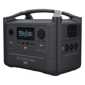 EF ECOFLOW RIVER 2 Max Solar Generator 512Wh Long-life LiFePO4 Portable Power Station& 180W Solar Panel for Home Backup Power, Camping & RVs 100% Charged in 60m with 3000+ Cycles & Up to 1000W Output