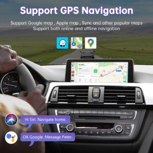 Road Top Wireless Carplay Wireless Android Auto for BMW 1 2 3 4 Series F20 F21 F22 F23 F30 F31 F32 F33 2011-2015 Year with NBT System, Compatible with Apple Carplay Retrofit Kit Decoder