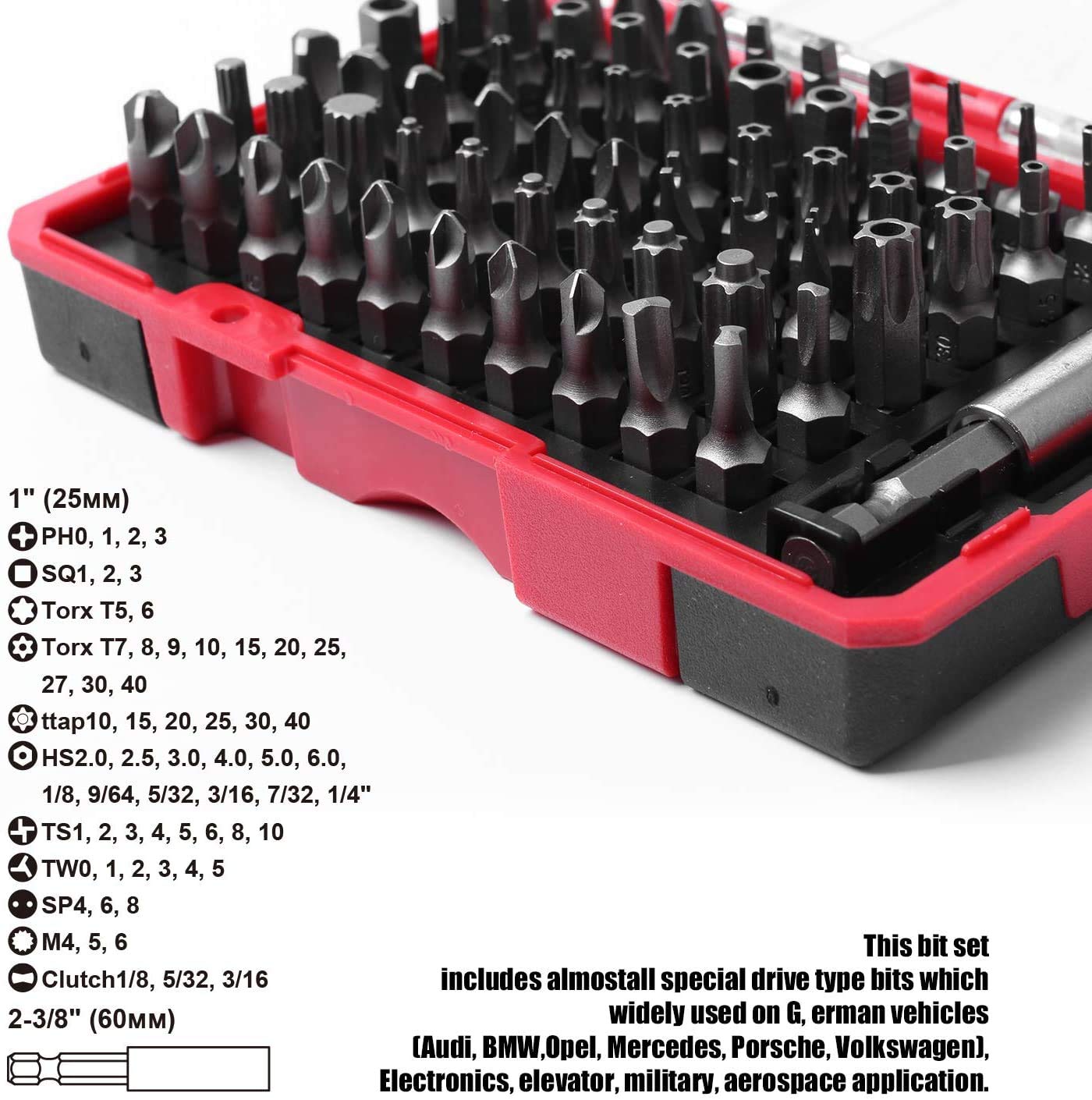 Protorq Security Screwdriver Bit Set, 61-Piece