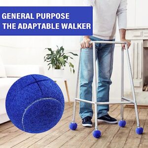 URBEST 4PCS Precut Walker Tennis Balls for Furniture Legs and Floor Protection (Blue)