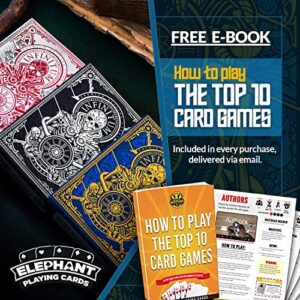 Infinitum Royal Blue & Gold Playing Cards, Deck of Cards with Free Card Game eBook, Premium Card Deck, Cool Poker Cards, Unique Bright Colors for Kids & Adults, Card Decks Games, Standard Size