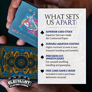 Infinitum Royal Blue & Gold Playing Cards, Deck of Cards with Free Card Game eBook, Premium Card Deck, Cool Poker Cards, Unique Bright Colors for Kids & Adults, Card Decks Games, Standard Size