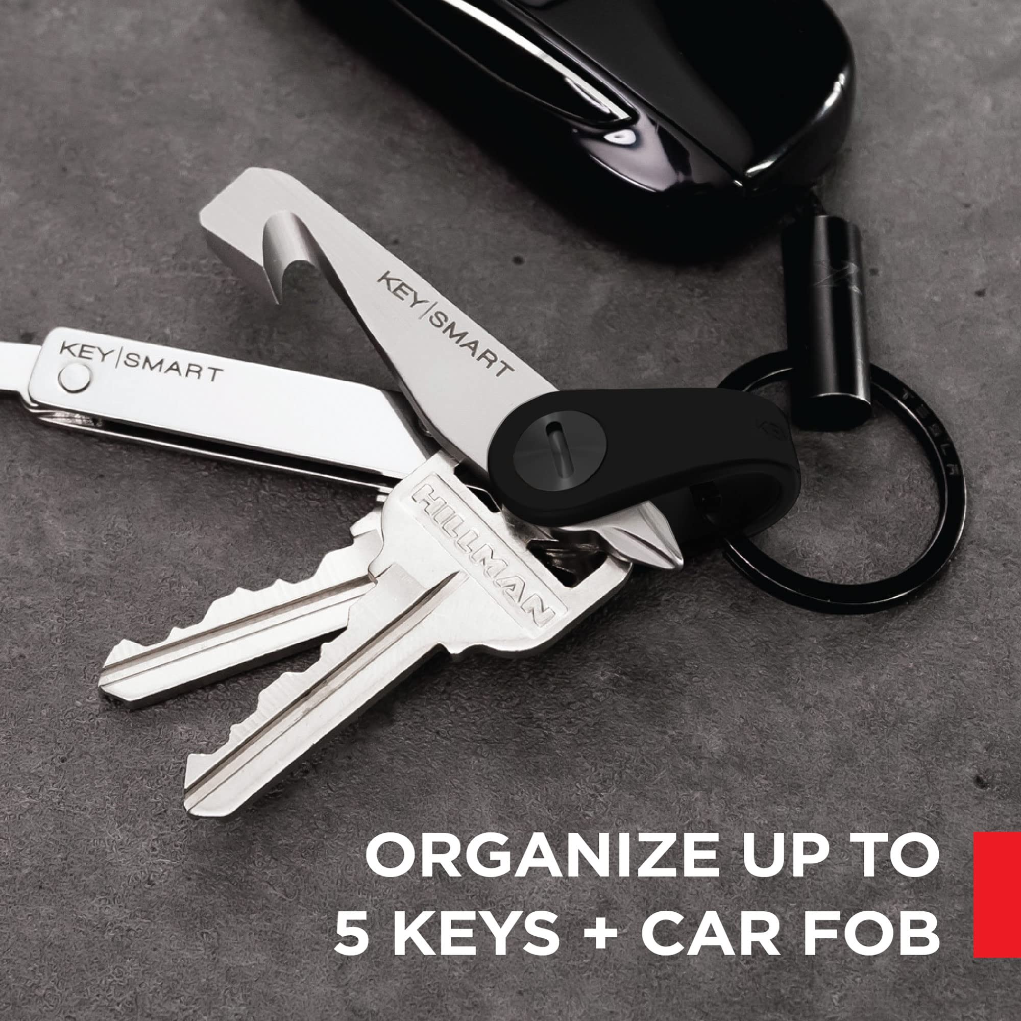 KEY SMART KeySmart Mini Key Organizer Keychain Holder - Compact Key Holder for Keychain Key Case, Key Holder, Attach Key Fob