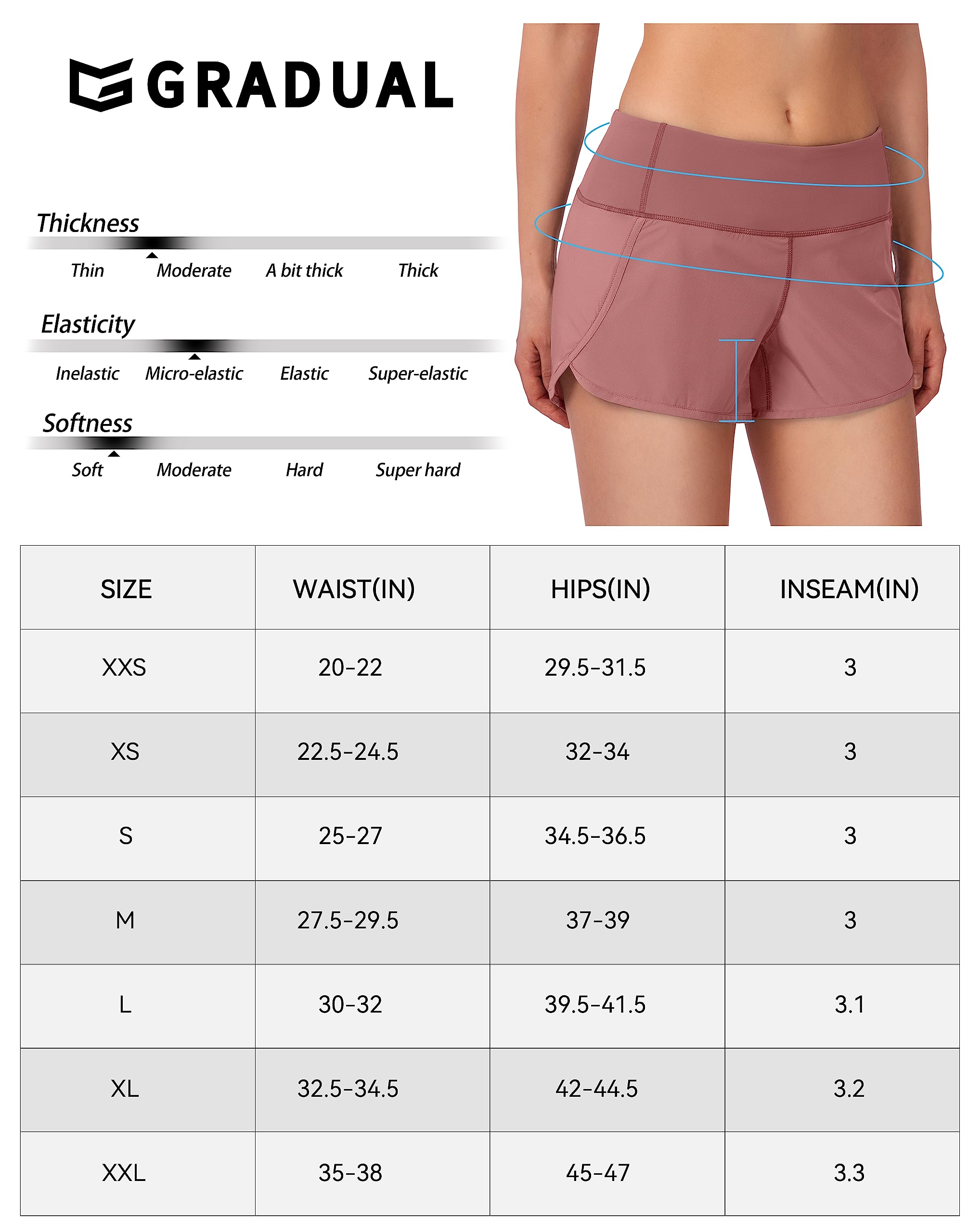 G Gradual Women's Running Shorts with Mesh Liner 3" Workout Athletic Shorts for Women with Phone Pockets(Black,Small)