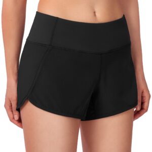 G Gradual Women's Running Shorts with Mesh Liner 3" Workout Athletic Shorts for Women with Phone Pockets(Black,Small)