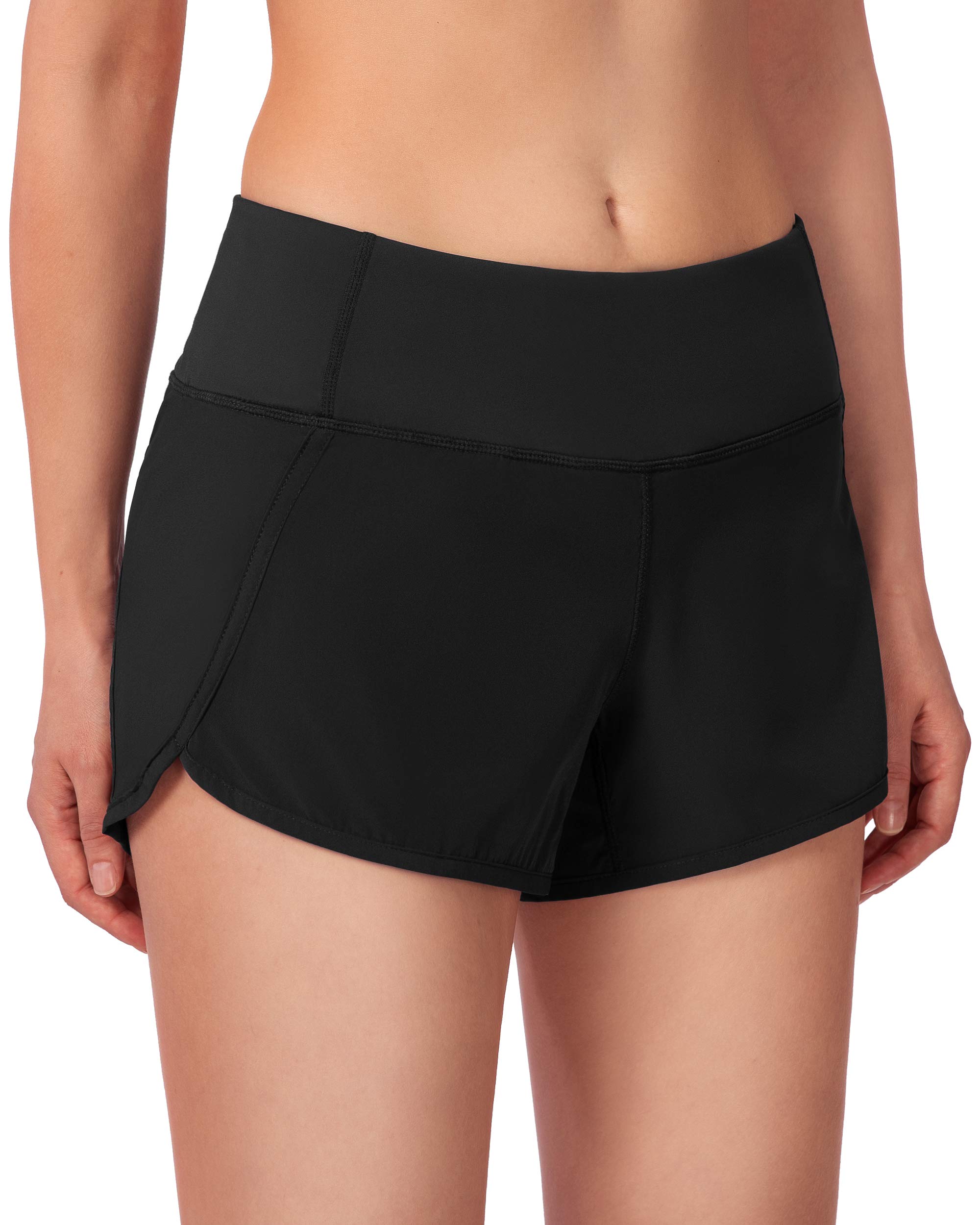 G Gradual Women's Running Shorts with Mesh Liner 3" Workout Athletic Shorts for Women with Phone Pockets(Black,Small)