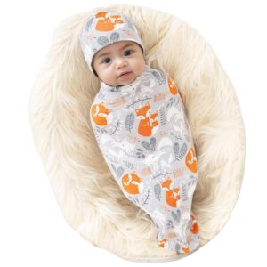 galabloomer newborn swaddle blanket with beanie set baby boy receiving blanket gold arrow