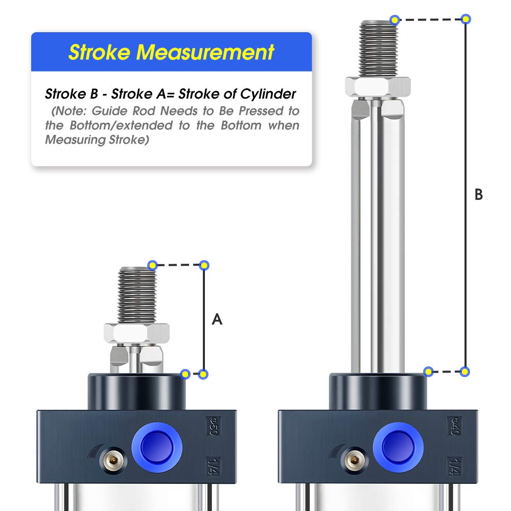 TAILONZ PNEUMATIC Air Cylinder SC 40 X 200 Bore: 40mm Stroke: 200mm Screwed Piston Rod Dual Action