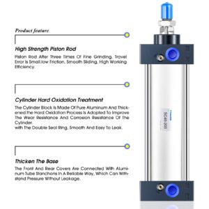 TAILONZ PNEUMATIC Air Cylinder SC 40 X 200 Bore: 40mm Stroke: 200mm Screwed Piston Rod Dual Action