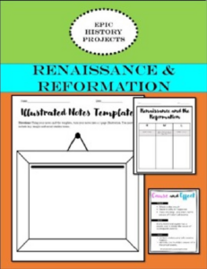 world history: renaissance & reformation mini lesson & illustrated notes project