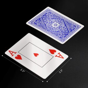 INTEGEAR Playing Cards 2 Decks Waterproof Plastic Poker Cards for Texas Holdem Poker Go Fish and More Card Games Standard and Jumbo Index 2.5" x 3.5"