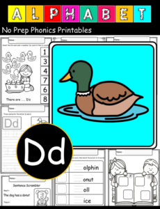 alphabet letter of the week program - alphabet letter d package