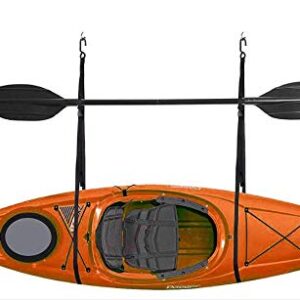 JD104 Wall Hangers 100IBS Capacity Kayak Storage for Paddle Board,Surfbard,Longboards Indoor Kayak Storage Straps System for Garage or Shed,Black