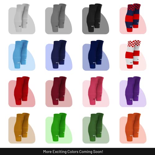 Tekkerz Leg Sleeve Compatible with Grip Socks Best Alternative to Soccer, Football, Hockey, Rugby Athletic Socks