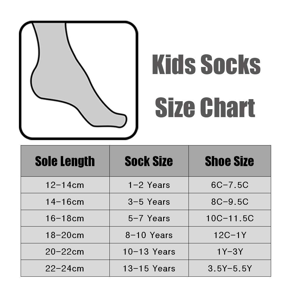 Mardonskey Big Kids Winter Warm Socks Boys Wool Socks Thick Thermal Crew Socks for Boys Car 6 Pairs 8-10 Years