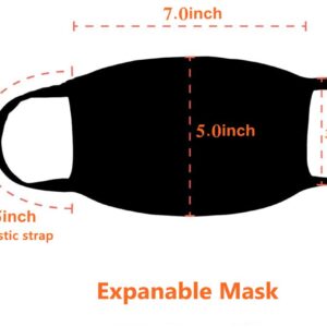 Fashion Protective, Unisex Black Dust Cotton Facial & Mouth Covering, Washable, Reusable Cotton Fabric for Cycling Travel Outdoors (12-Pack Black) …