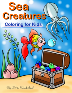 sea creatures - printable coloring for kids