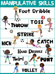 pe poster: manipulative skills