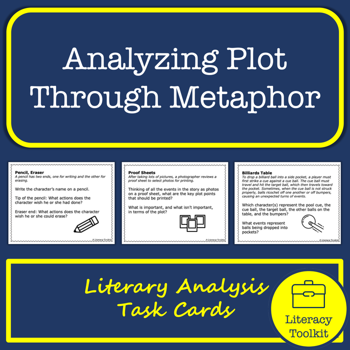 Analyzing Plot Through Metaphor Literary Analysis Task Cards