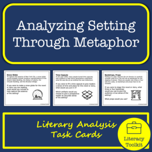 analyzing setting through metaphor literary analysis task cards