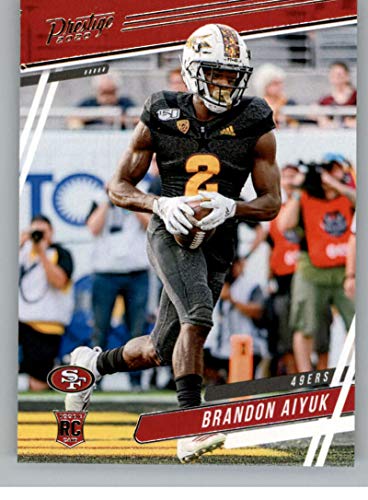 2020 Panini Prestige Football #211 Brandon Aiyuk RC Rookie Card San Francisco 49ers Official NFL Trading Card From Panini America