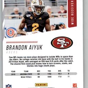 2020 Panini Prestige Football #211 Brandon Aiyuk RC Rookie Card San Francisco 49ers Official NFL Trading Card From Panini America