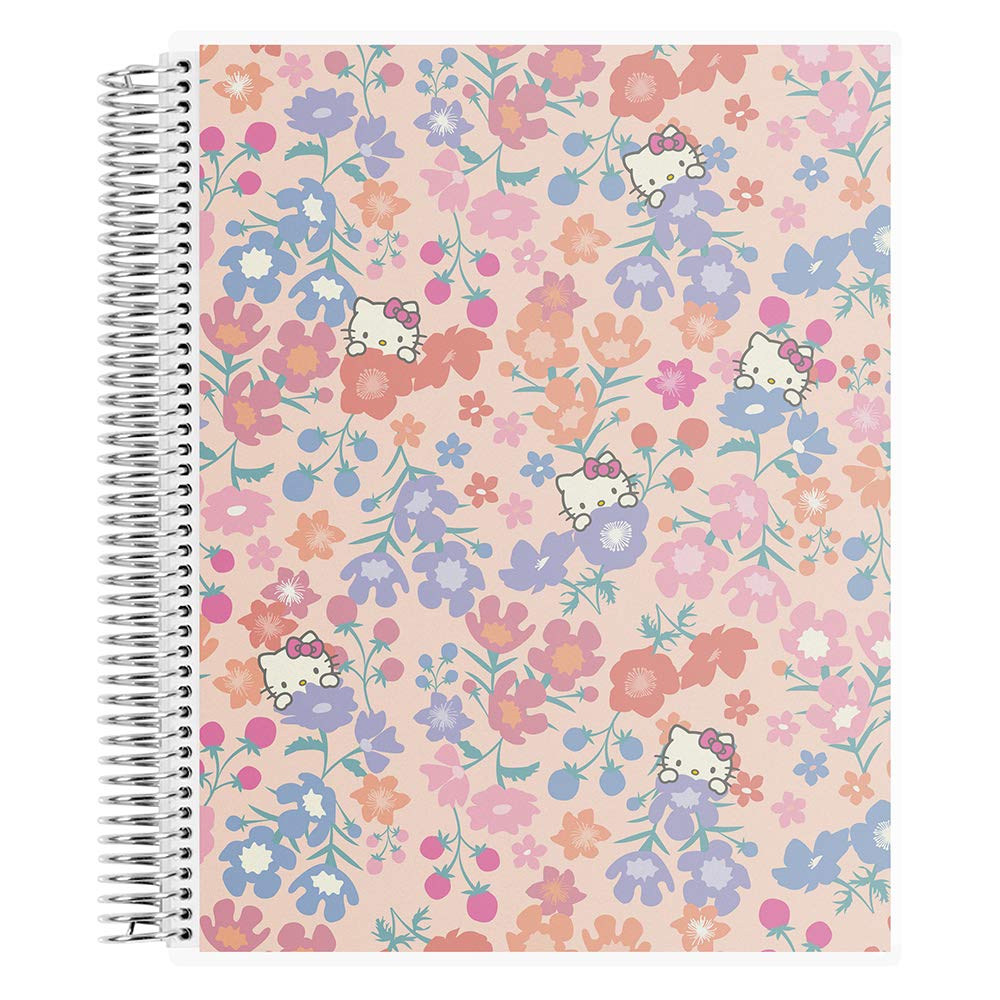 Erin Condren 8,5" X 11" Spiral Bound Productivity Notebook - Hello Kitty Meadows, 160 Lined Page & To Do List Organizer Notebook, 80Lb Thick Mohawk Paper, Stickers Included