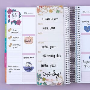 Hello Kitty x Erin Condren Designer Accessories Snap-in Wet Erase to-Do List Dashboard - Reversible, Wet Erase, Repositionable Laminated Reusable Whiteboard for Dry and Wet Erase Markers