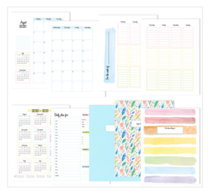 2020-21 academic year printable planner