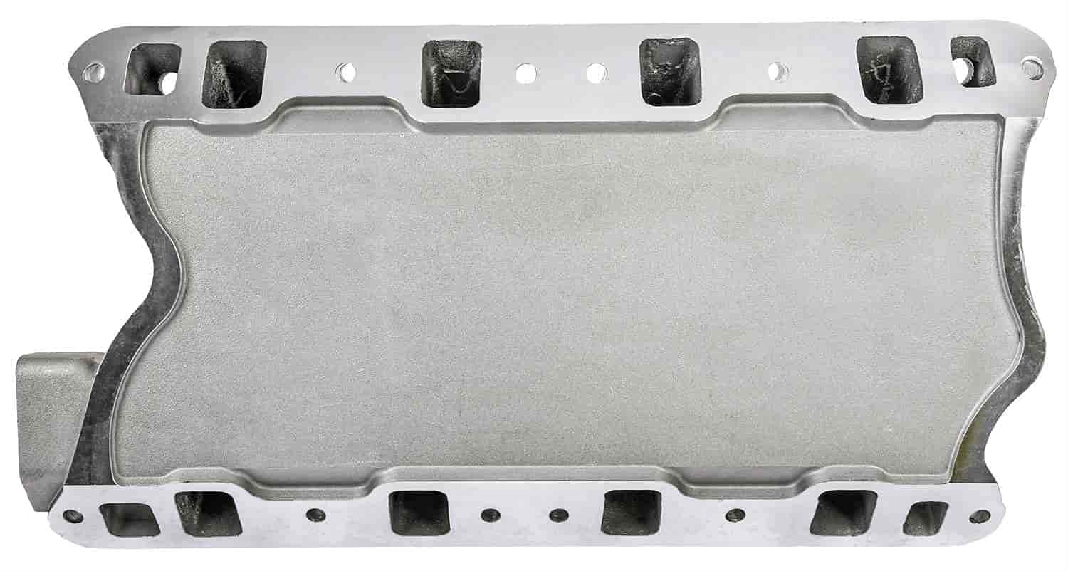 JEGS Intake Manifold for 1969-1996 Small Block Ford 351 Windsor - Hi-Rise, Single Plane, Open Plenum - Square Bore 4150/4160 Flange - 5.68” Carb Pad Height - 3500-8000 RPM