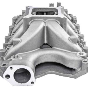 JEGS Intake Manifold for 1969-1996 Small Block Ford 351 Windsor - Hi-Rise, Single Plane, Open Plenum - Square Bore 4150/4160 Flange - 5.68” Carb Pad Height - 3500-8000 RPM