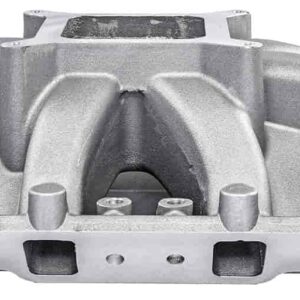 JEGS Intake Manifold for 1969-1996 Small Block Ford 351 Windsor - Hi-Rise, Single Plane, Open Plenum - Square Bore 4150/4160 Flange - 5.68” Carb Pad Height - 3500-8000 RPM